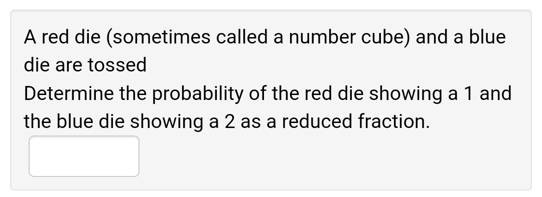 Solved A red die (sometimes called a number cube) ﻿and a | Chegg.com