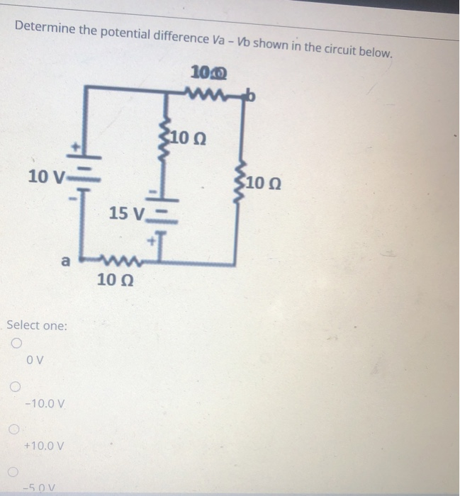 Solved Determine the potential difference Va - Vb shown in | Chegg.com