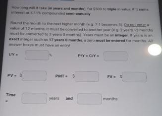 Solved How lore will it tekn (in yeurs and months), ﻿for | Chegg.com