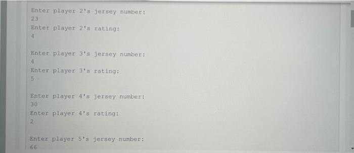 Solved 8. 14 LAB*: Program: Soccer team roster This program | Chegg.com