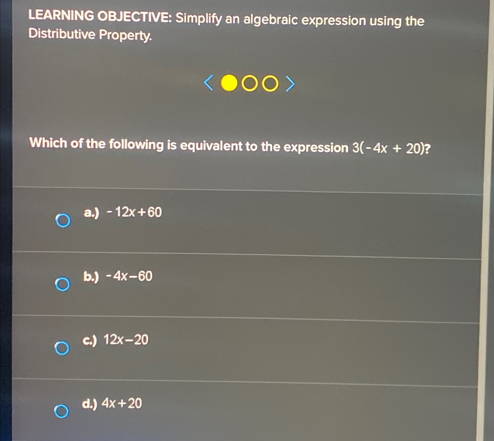 Solved LEARNING OBJECTIVE: Simplify an algebraic expression | Chegg.com