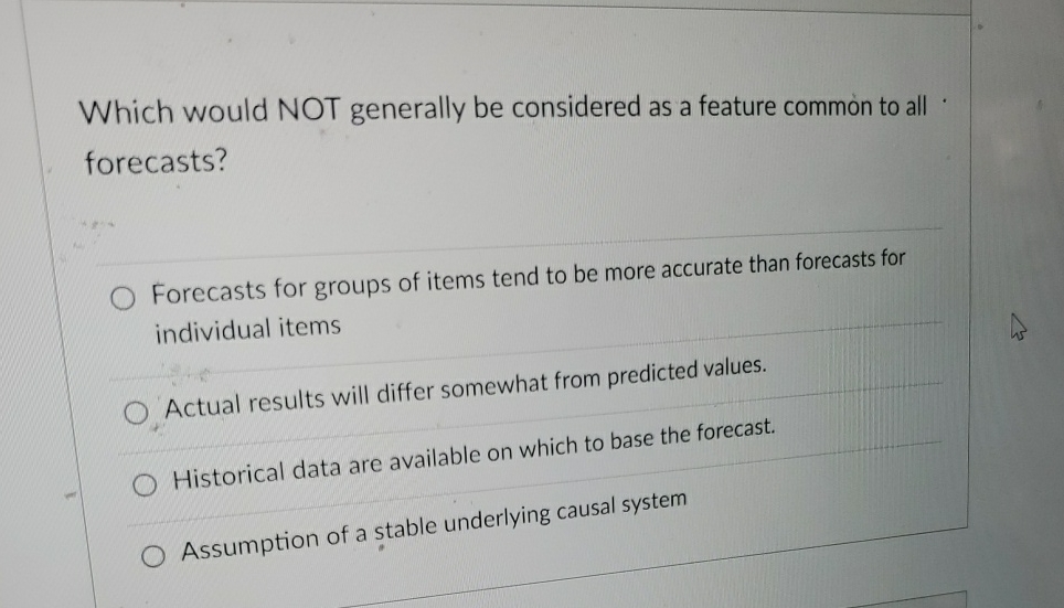 Solved Which would NOT generally be considered as a feature | Chegg.com