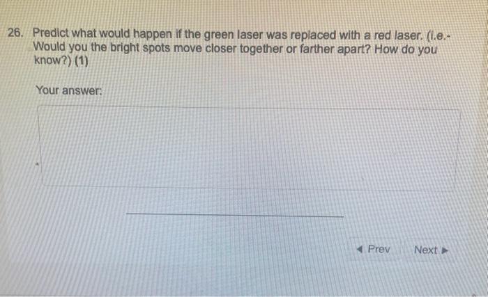 Solved Students use a green laser pointer and a grating to | Chegg.com