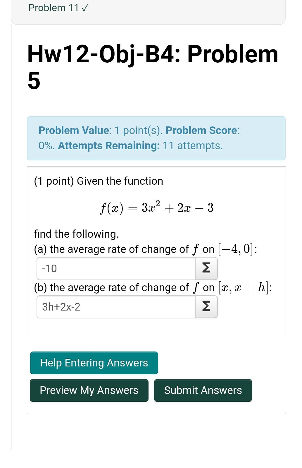 Solved Problem 11 Hw12-Obj-B4: Problem 5 Problem Value: 1 | Chegg.com Solved Problem 11 Hw12-Obj-B4: Problem 5 Problem Value: 1 | Chegg.com