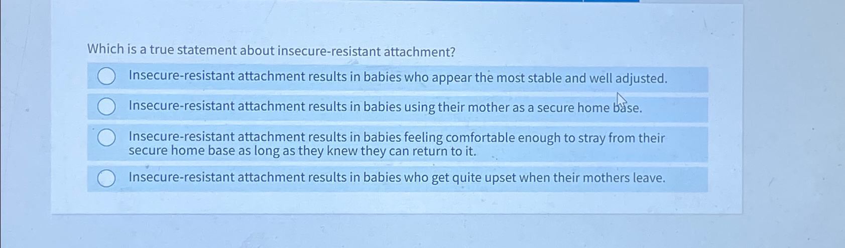 Solved Which is a true statement about insecure-resistant | Chegg.com