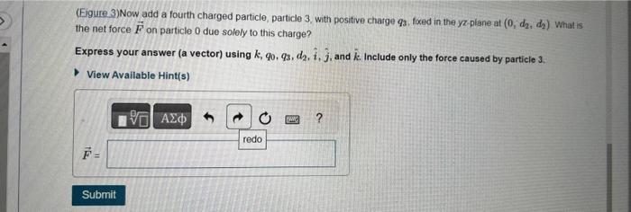 Solved (Figure 3)Now add a fourth charged particle, particle | Chegg.com