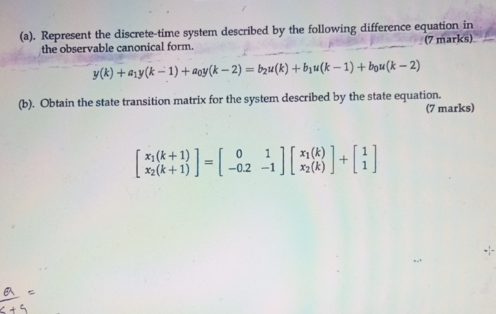 Solved (a). ﻿Represent the discrete-time system described by | Chegg.com