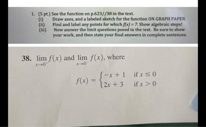 Solved 1. (5 pt.) See the function on p.6237/38 in the text. | Chegg.com