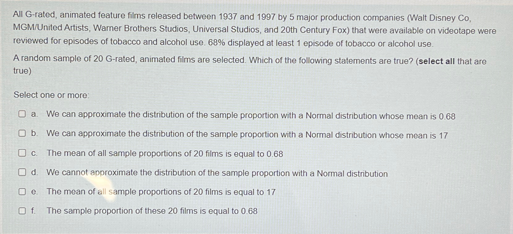 Solved All G-rated, animated feature films released between | Chegg.com