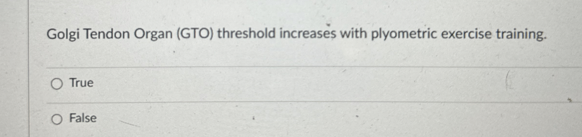 Solved Golgi Tendon Organ (GTO) ﻿threshold increases with | Chegg.com