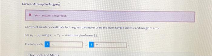 Solved Current Attempt in Progress X Your answer is | Chegg.com