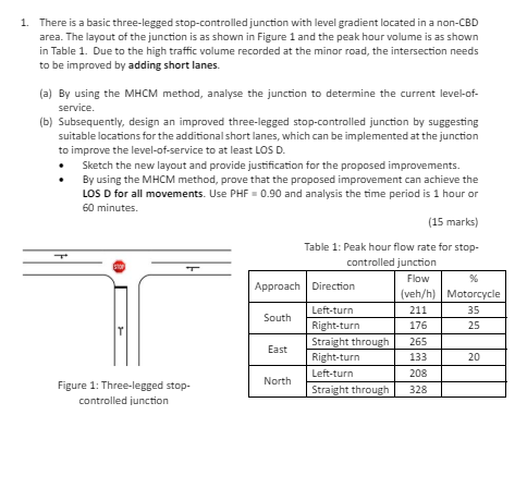 Solved The stop-controlled junction in Question 1 ﻿has then | Chegg.com