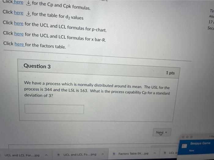 Solved Click here for the Cp and Cpk formulas. Click here | Chegg.com
