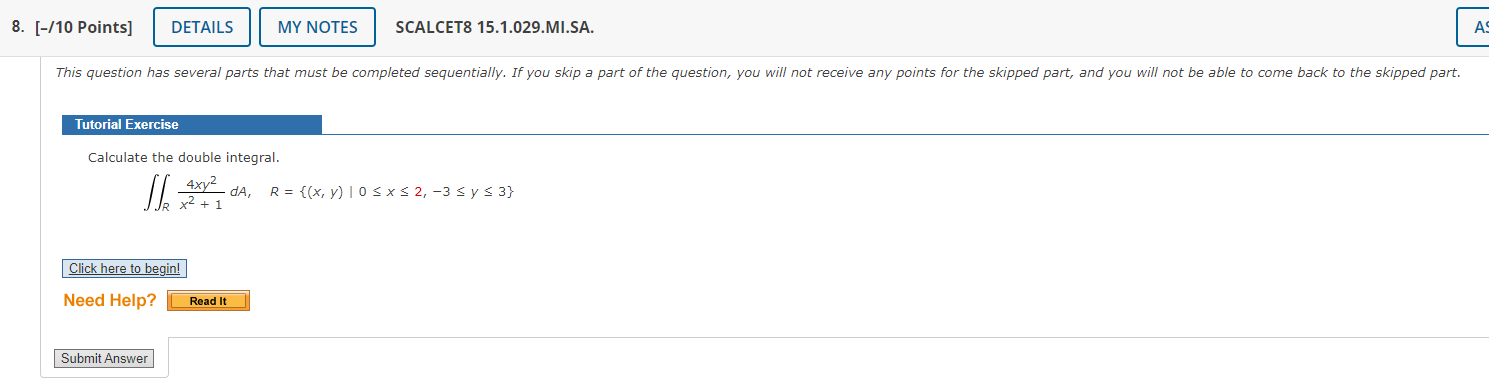 Solved This question has several parts that must be | Chegg.com