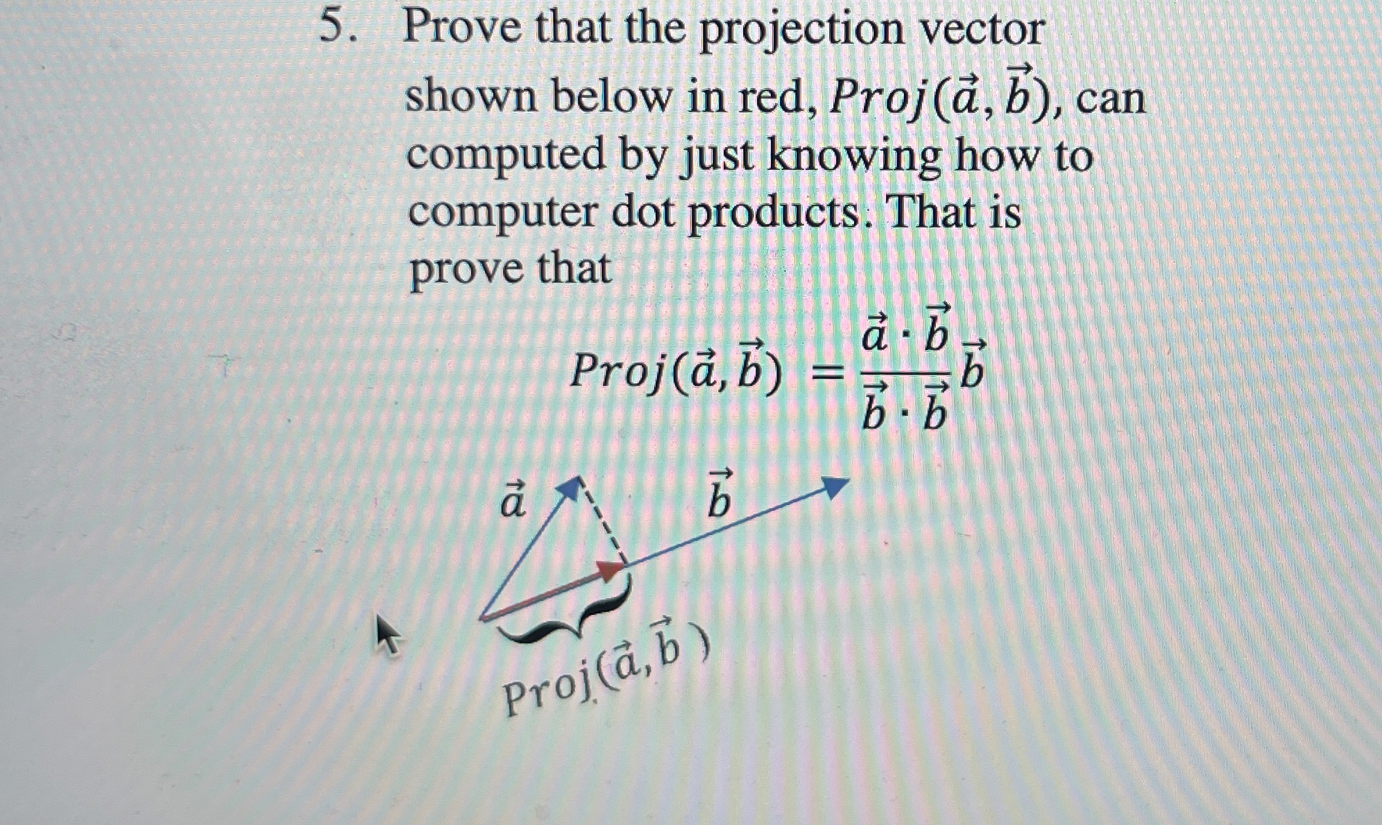 Solved Prove that the projection vector shown below in | Chegg.com
