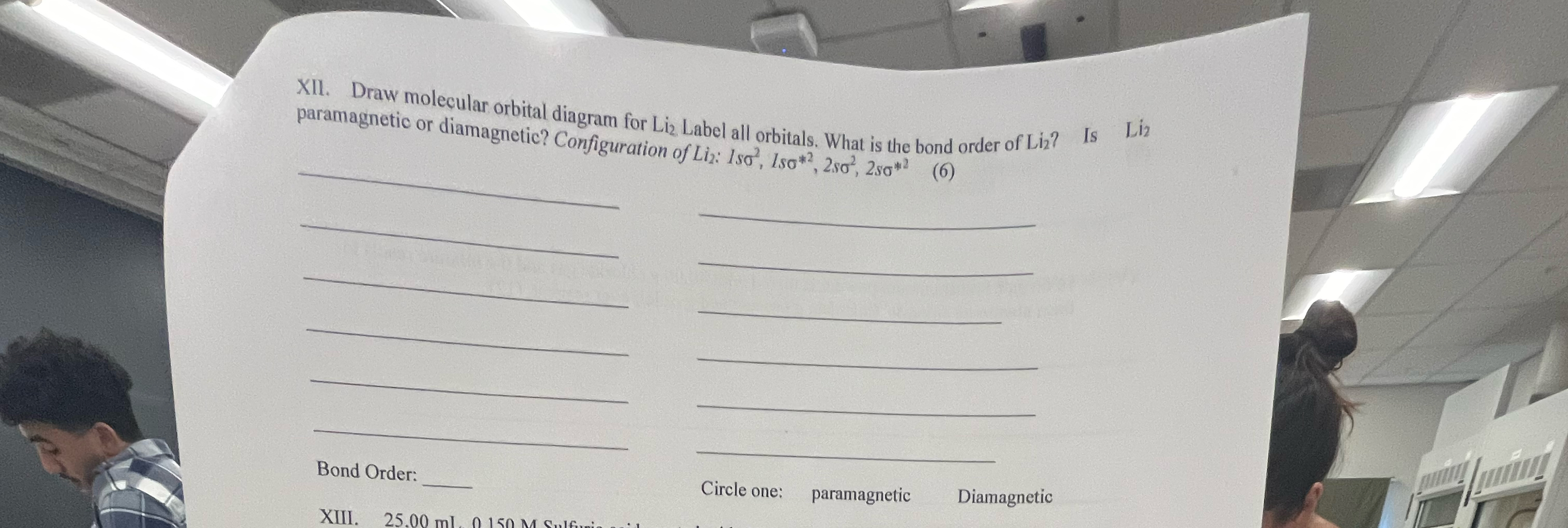 Solved XII. Draw molecular orbital diagram for Li2 ﻿Label | Chegg.com