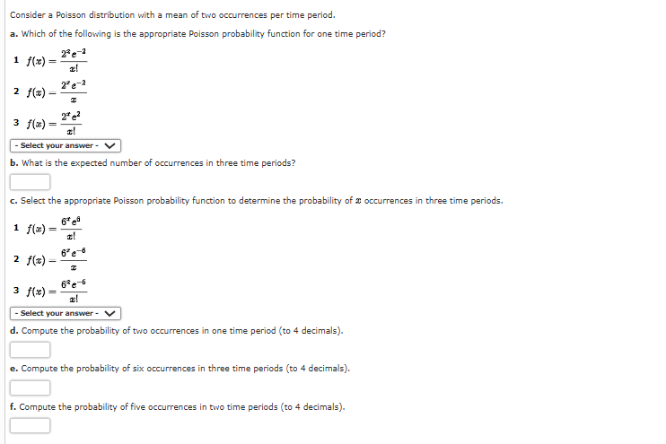 Solved Consider a Poisson distribution with a mean of two | Chegg.com