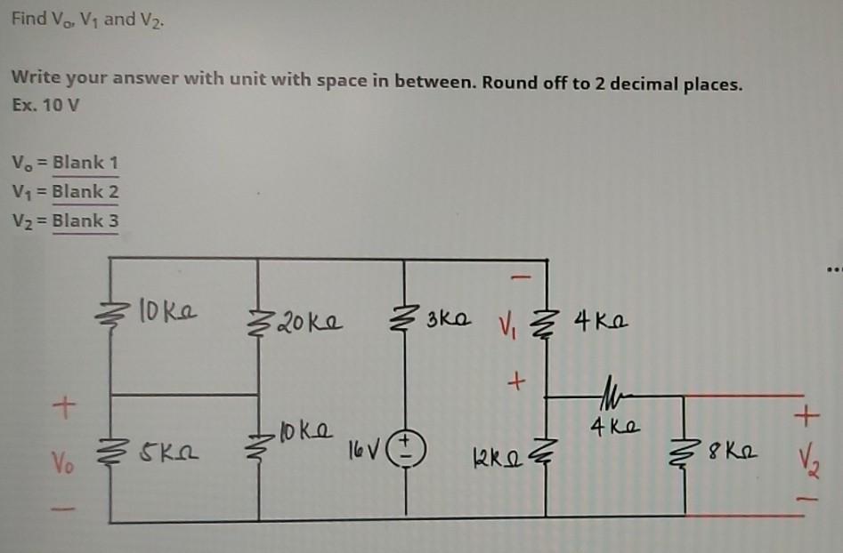 Solved Find V, V, and V2. Write your answer with unit with | Chegg.com