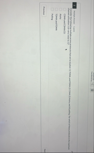 Tivelisid2Multiple Answer 1 ﻿pointConsider the | Chegg.com