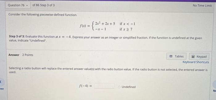 Solved Consider the following piecewise-defined function. | Chegg.com