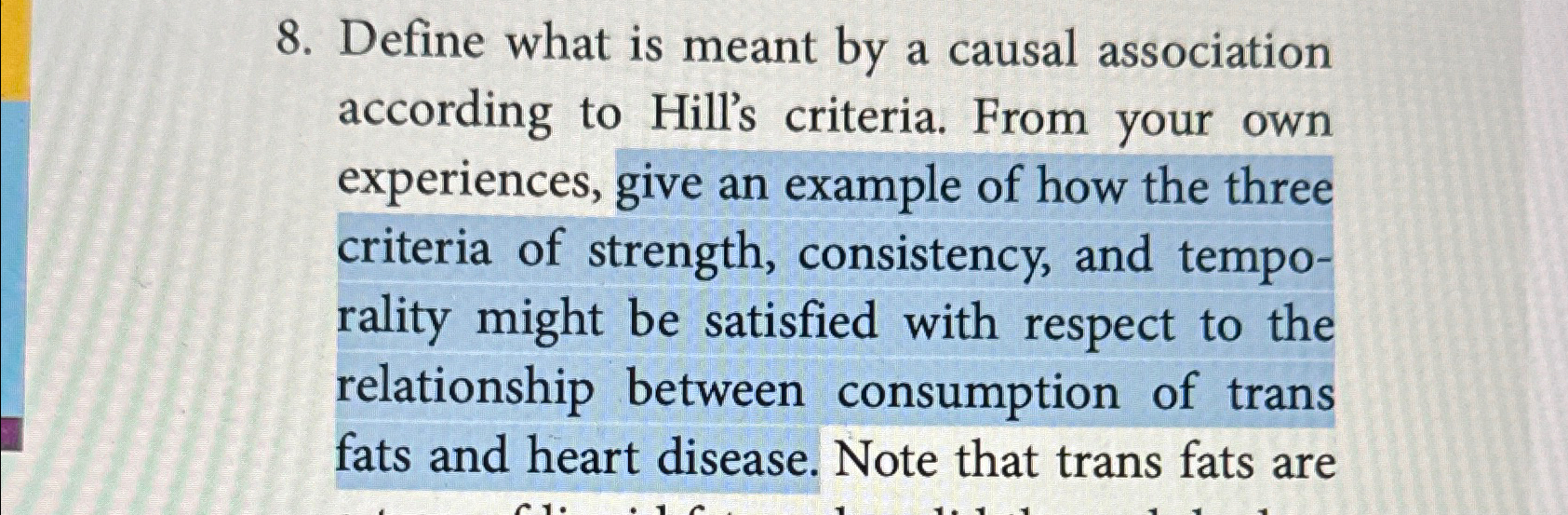 Solved Define what is meant by a causal association | Chegg.com