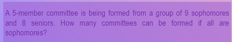 Solved A 5-member committee is being formed from a group of | Chegg.com