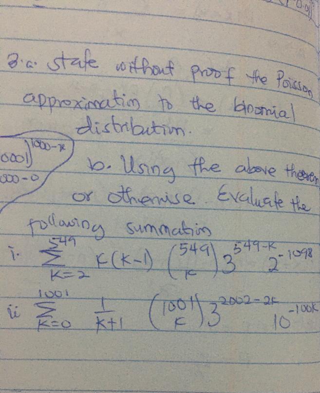 Solved 8. a. stafe without proo f the Poisson approximation | Chegg.com