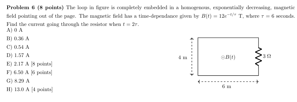 Solved Problem 6 ( 8 ﻿points) ﻿The loop in figure is | Chegg.com