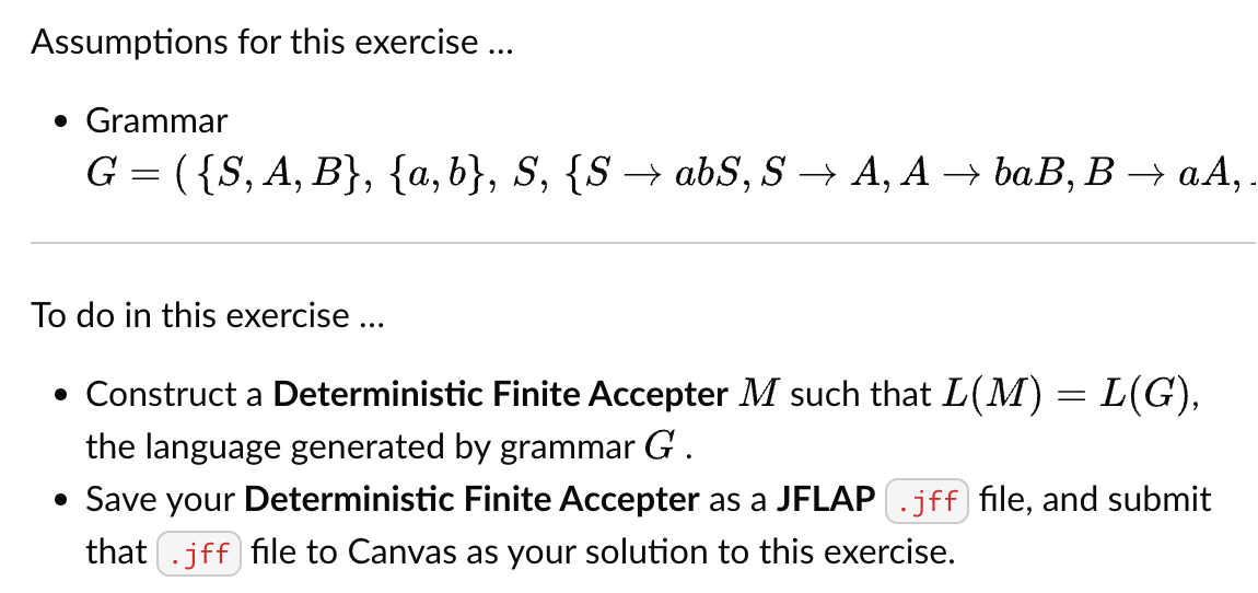 Solved Assumptions for this exercise ...GrammarTo do in this | Chegg.com