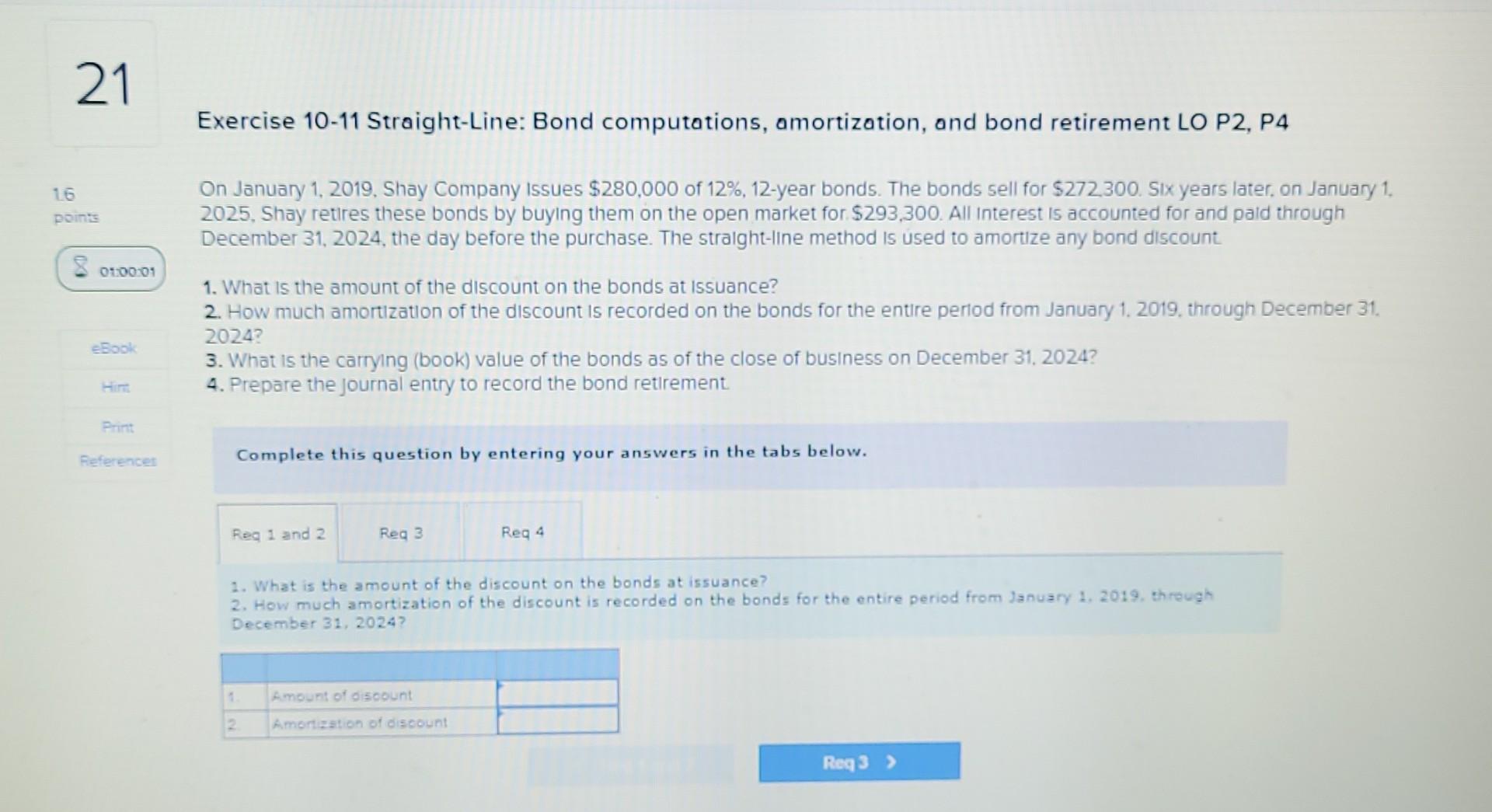 Solved 21 Exercise 10-11 Straight-Line: Bond computations, | Chegg.com