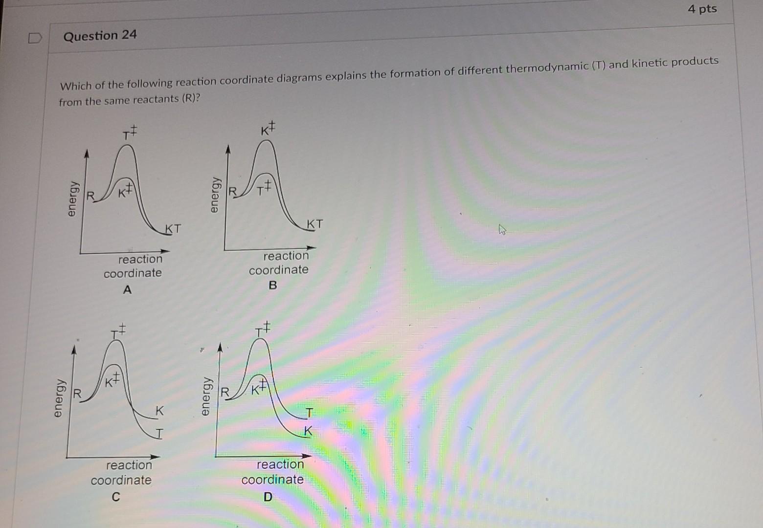 Solved Which of the following reaction coordinate diagrams | Chegg.com