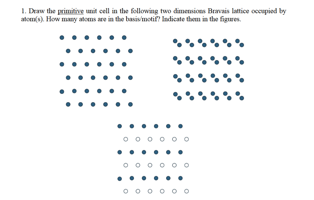 Solved Draw the primitive unit cell in the following two | Chegg.com