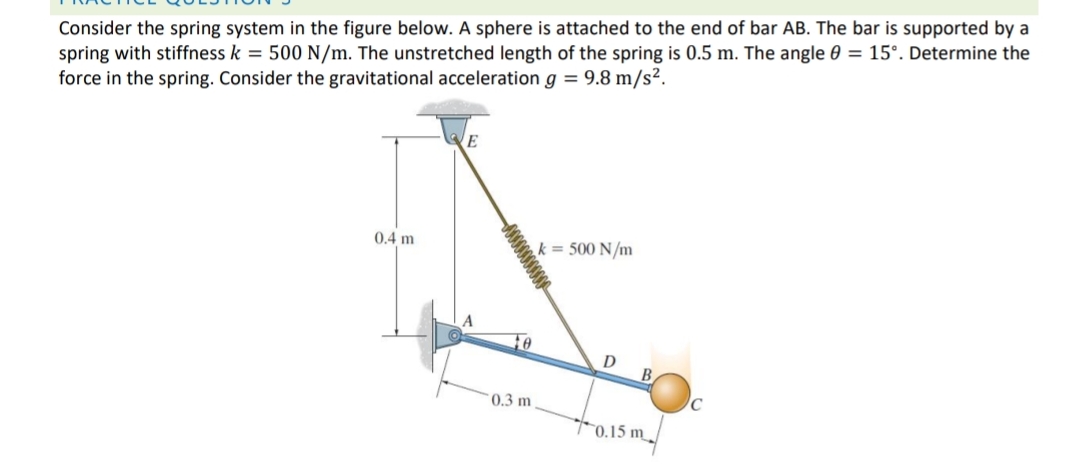 Solved Consider the spring system in the figure below. A | Chegg.com