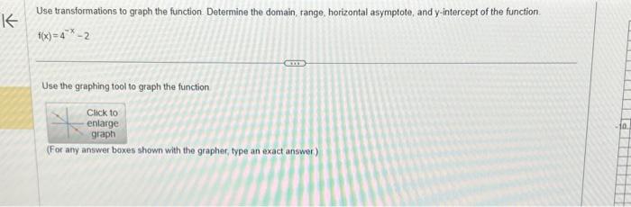 Solved Use transformations to graph the function. Determine | Chegg.com