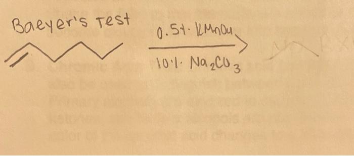 Solved Baeyer's Test | Chegg.com