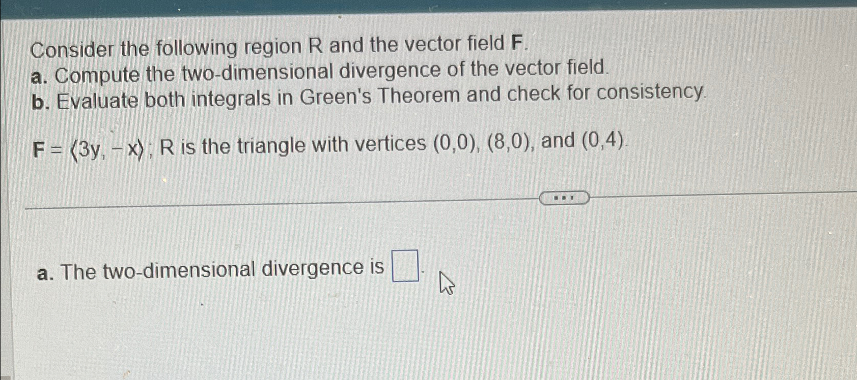 Solved Consider the following region R ﻿and the vector field | Chegg.com