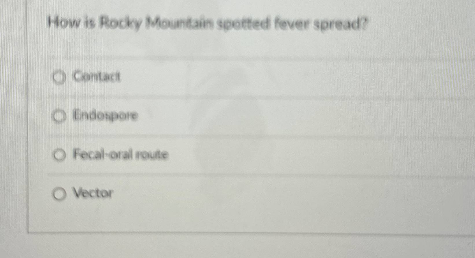 Solved How is Rocky Mountain speetted fever | Chegg.com