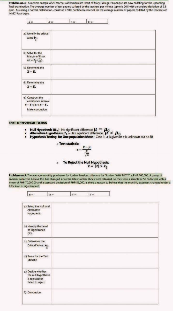 Solved Problem no.4: A random sample of 20 ﻿teachers of | Chegg.com