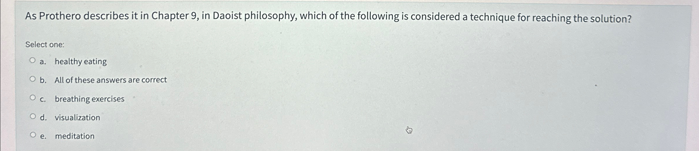 Solved As Prothero describes it in Chapter 9, ﻿in Daoist | Chegg.com