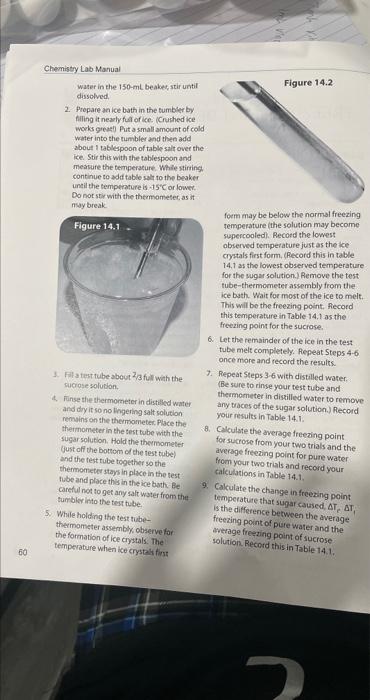 Solved LAB 14: FREEZING POINT DEPRESSION Goals 1. Observe | Chegg.com