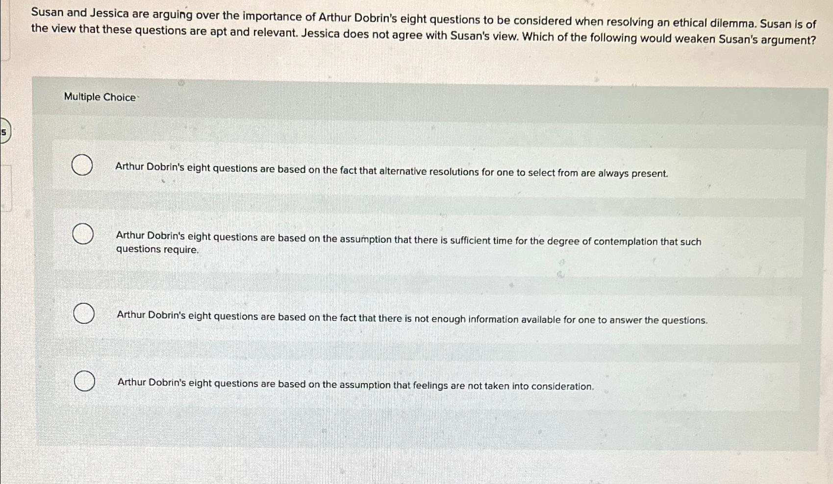 Solved Susan and Jessica are arguing over the importance of | Chegg.com
