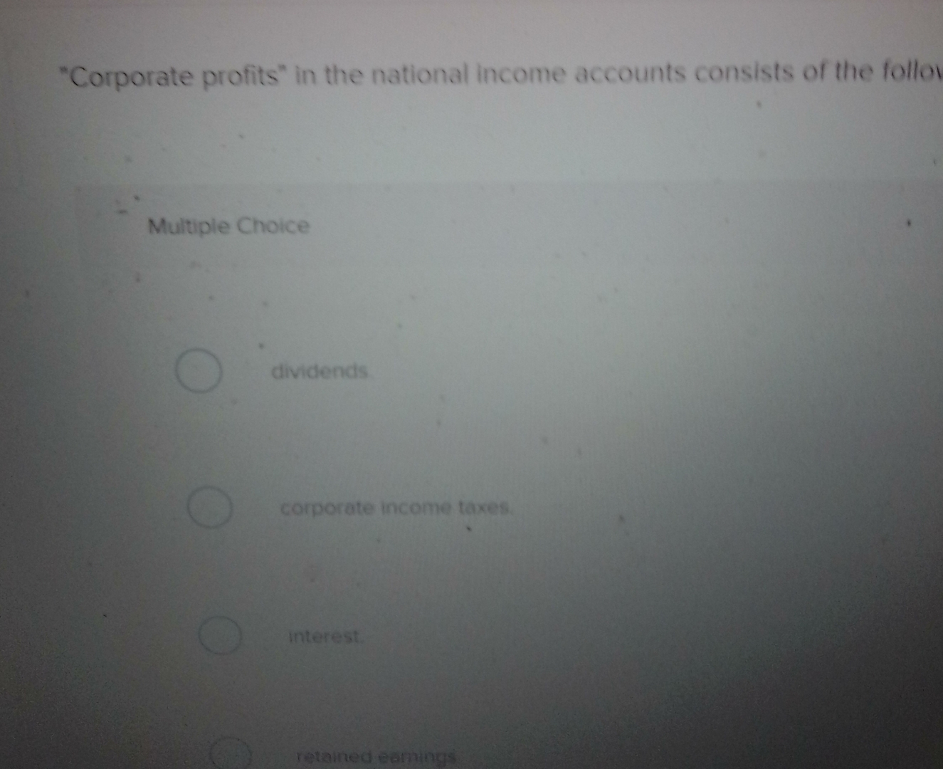 Solved "Corporate profits" in the national income accounts | Chegg.com