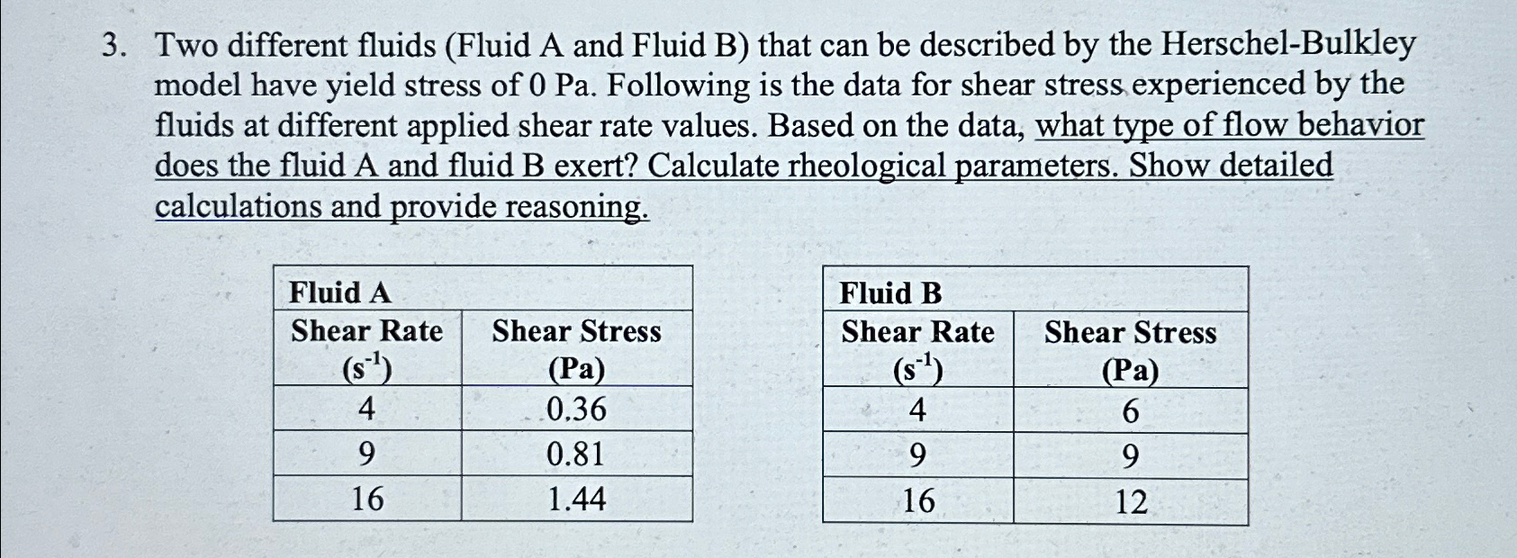 Solved Two different fluids (Fluid A and Fluid B) ﻿that can | Chegg.com