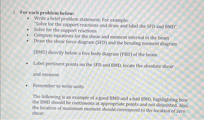 Solved 1. For each problem below: Write a brief problem | Chegg.com