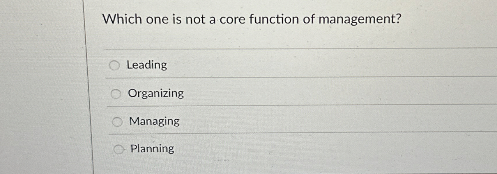 Solved Which one is not a core function of | Chegg.com