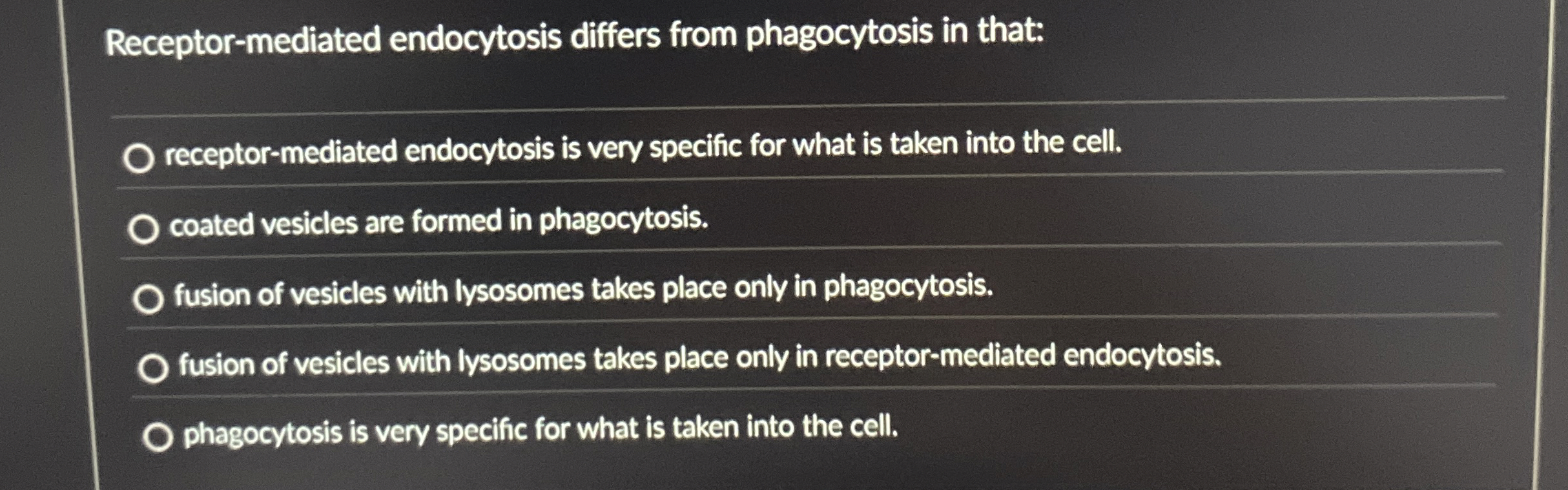 Solved Receptor-mediated endocytosis differs from | Chegg.com