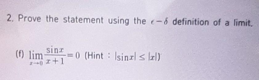 Solved prove the statement using the e psilon delta | Chegg.com
