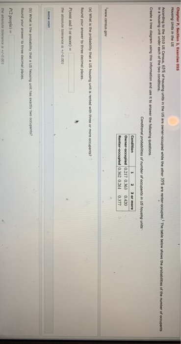 Solved PRINTER VERSIO! P(rent and 3 or more) the absolute | Chegg.com