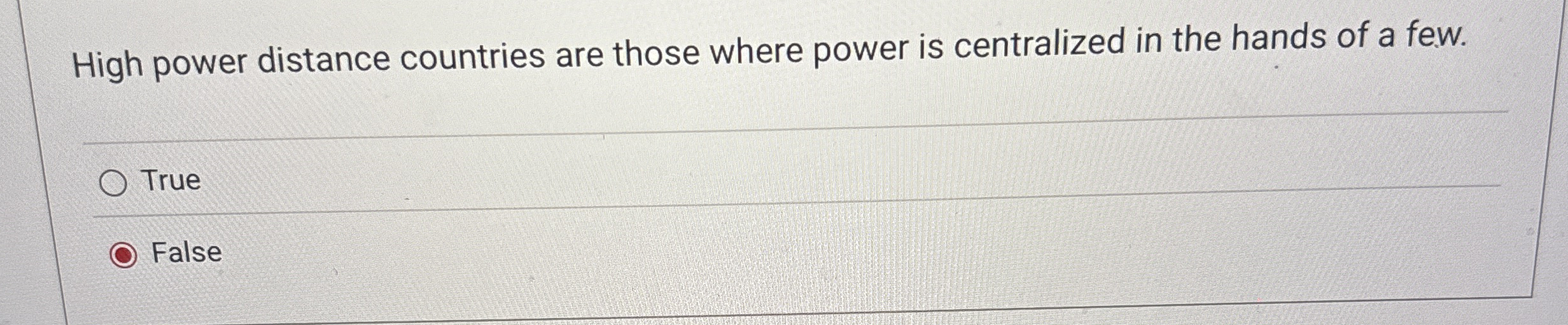 Solved High power distance countries are those where power | Chegg.com