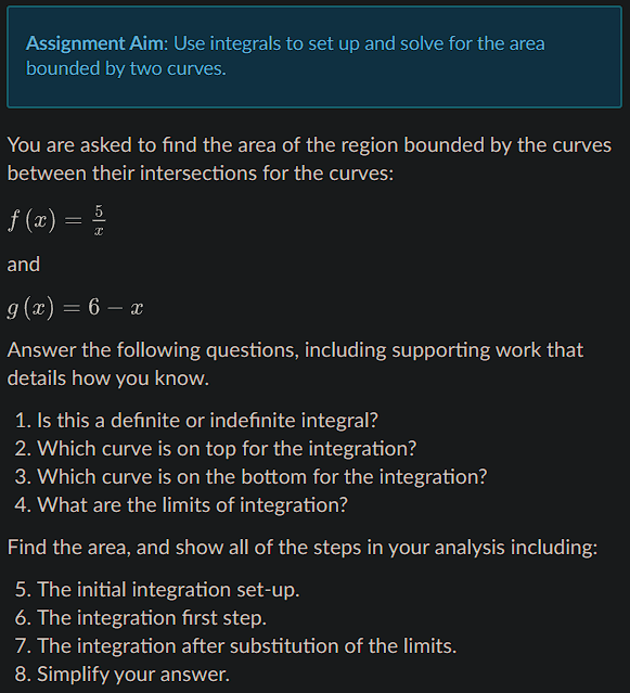 Solved Assignment Aim: Use integrals to set up and solve for | Chegg.com